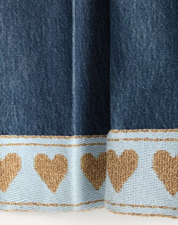 Valentino Garavani High Waist Jeans With Heart Motif