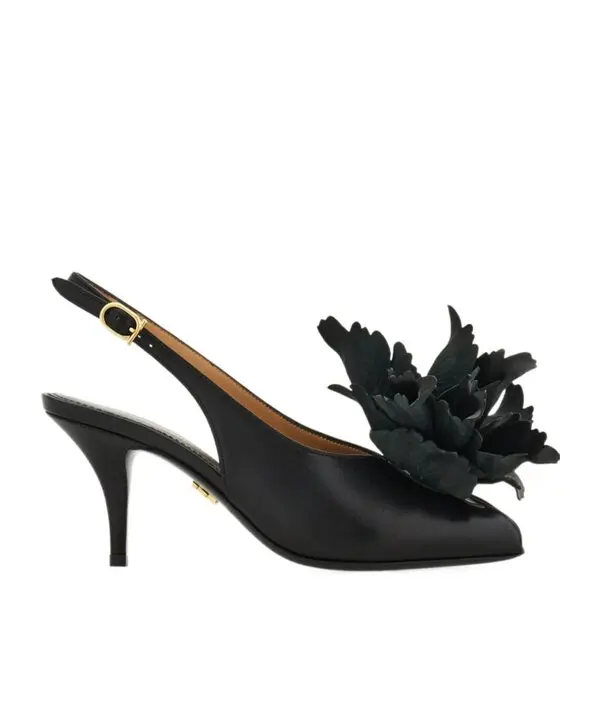 FERRAGAMO Floral Slingback Stiletto Heeled Sandals