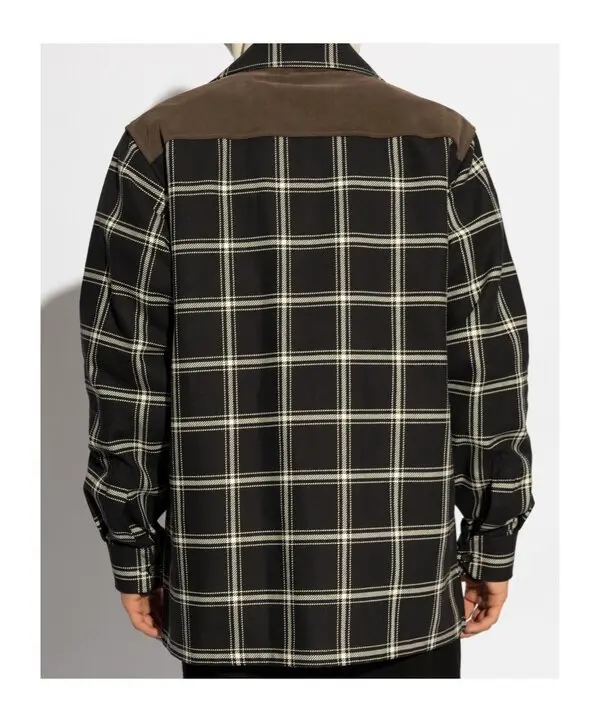 Alexander McQueen Check Pattern Panelled Shirt