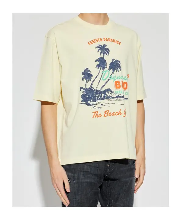 Dsquared2 Pattern-printed Crewneck T-shirt - Yellow