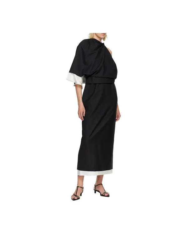 RÓHE One-shoulder Draped Maxi Dress