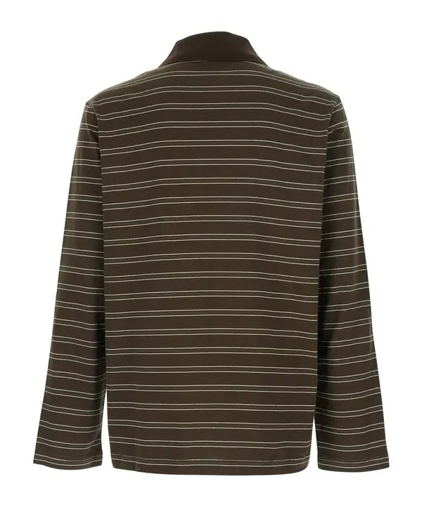 A.p.c. Button Detailed Striped Polo Shirt