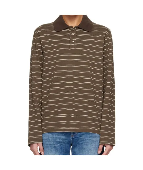 A.p.c. Button Detailed Striped Polo Shirt