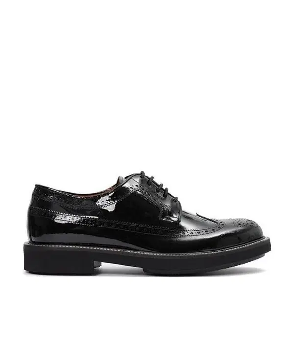 Emporio Armani Patent Leather Wingtip Oxfords