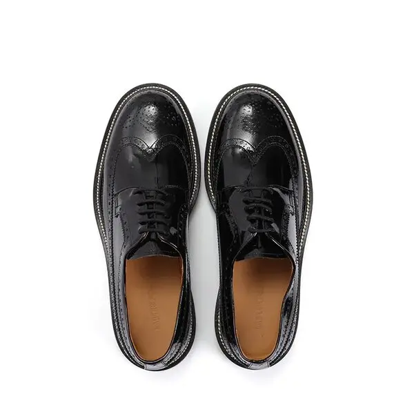 Emporio Armani Patent Leather Wingtip Oxfords