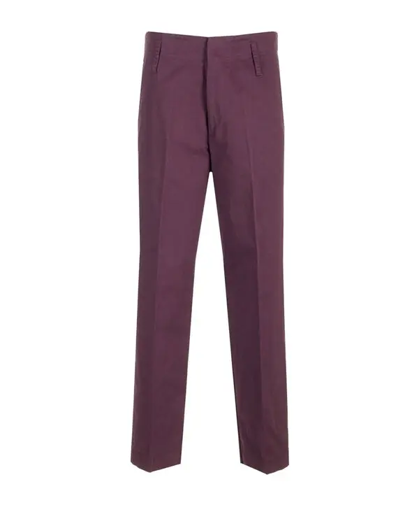 FORTE_FORTE Belt-loop Casual Pants - Red