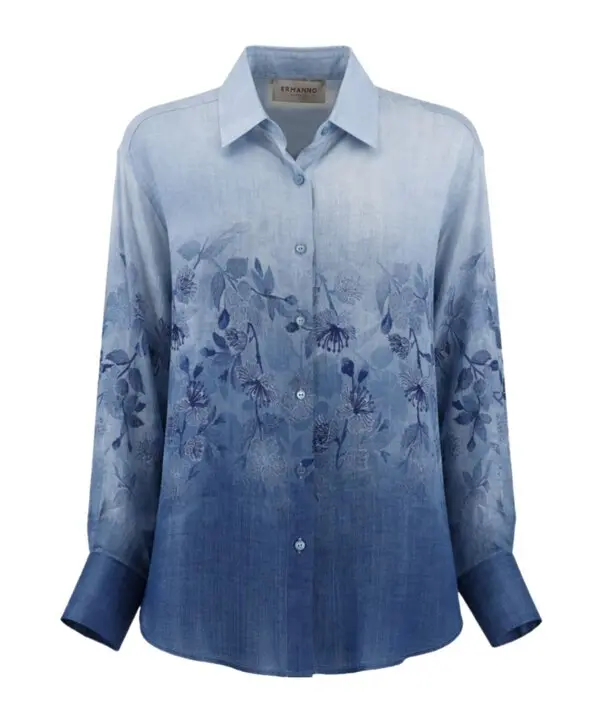 ERMANNO FIRENZE Floral Gradient Long Sleeve Shirt
