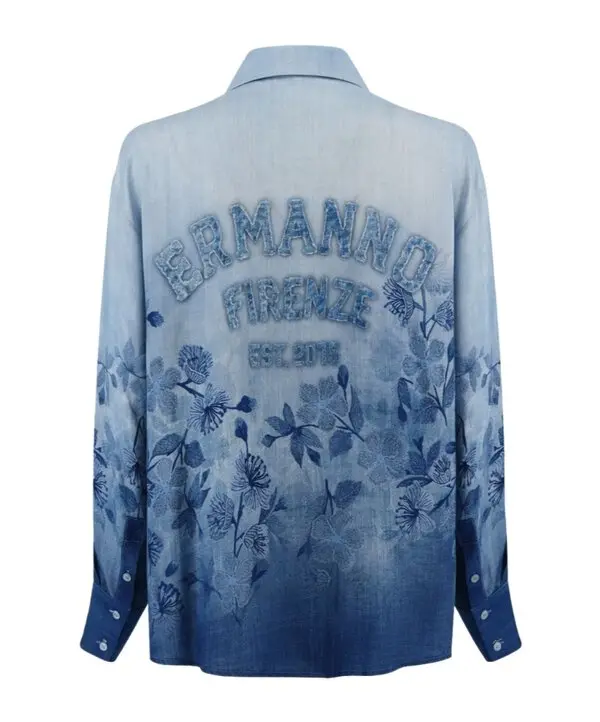 ERMANNO FIRENZE Floral Gradient Long Sleeve Shirt