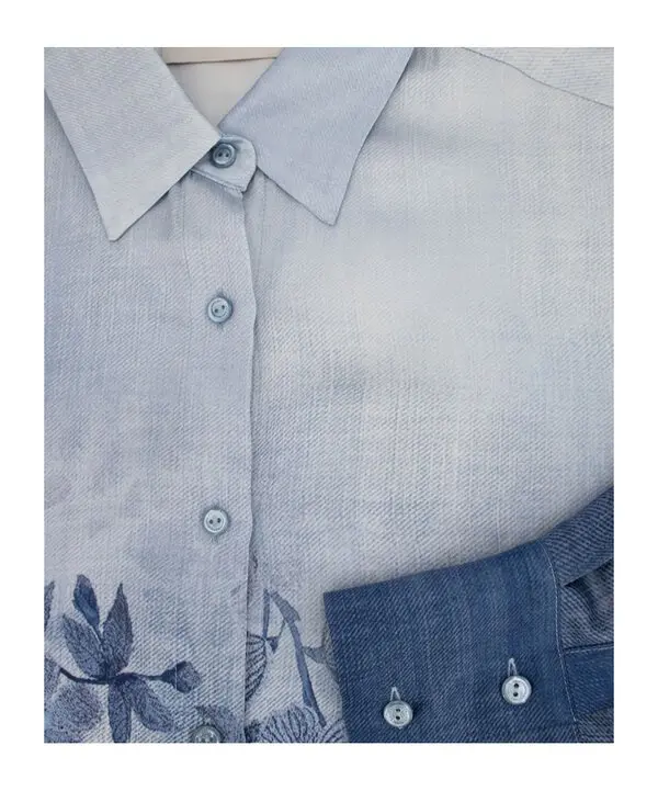 ERMANNO FIRENZE Floral Gradient Long Sleeve Shirt
