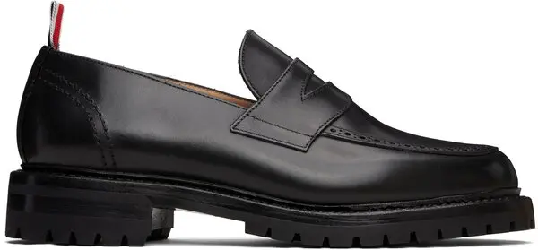 Thom Browne Leather Classic Penny Loafers - Black