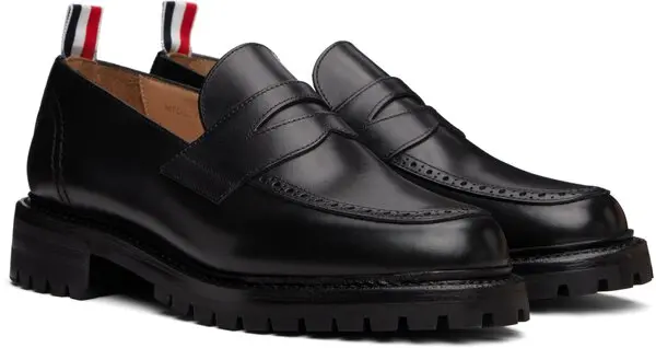 Thom Browne Leather Classic Penny Loafers - Black