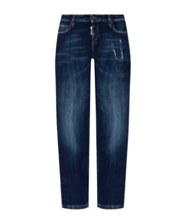 Dsquared2 Faded Straight-leg Jeans - Blue