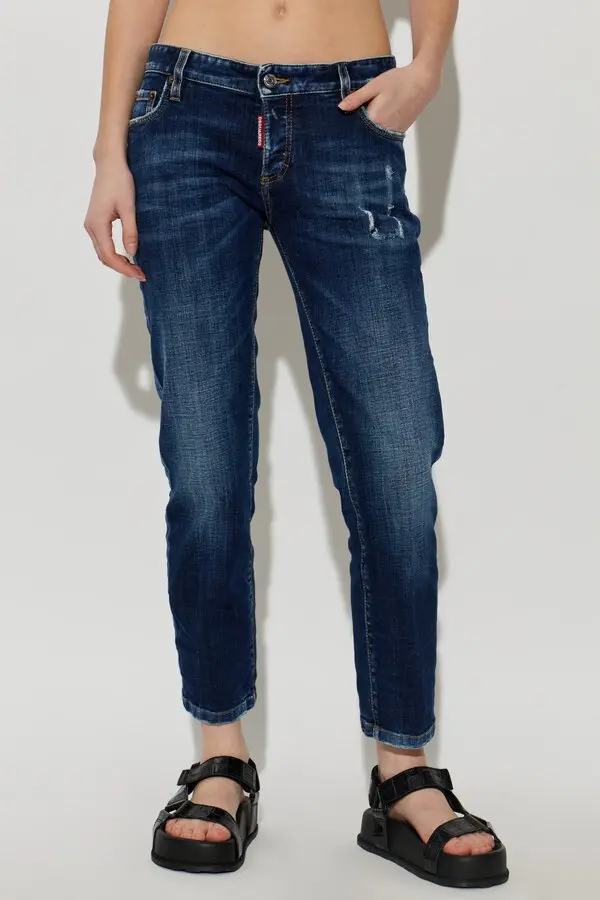 Dsquared2 Faded Straight-leg Jeans - Blue
