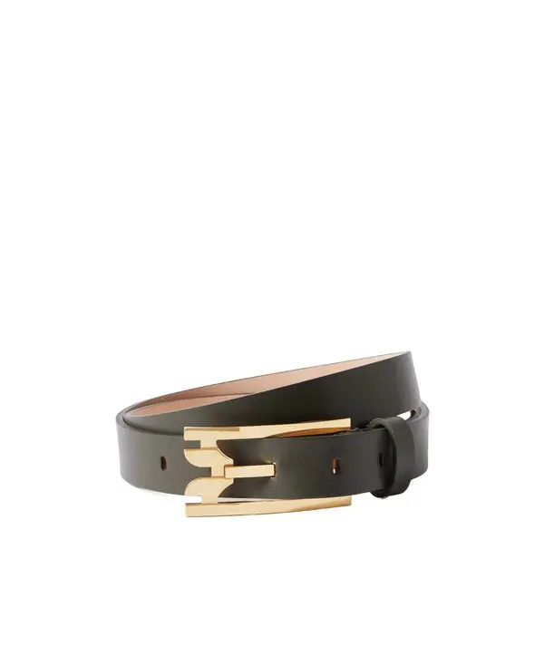 Victoria Beckham Buckle Belt - Dark Olive