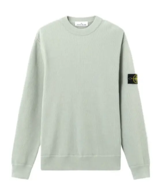 Stone Island Logo Patch Crewneck Sweatshirt - Sage Green