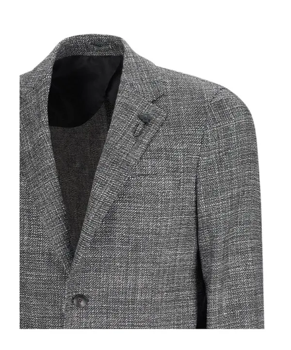 LARDINI Single-breasted Blazer - Gray