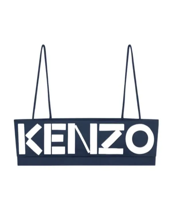 Kenzo Logo Print Bandeau Top - Blue