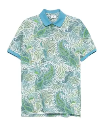 Etro Paisley Printed Short Sleeved Polo Shirt