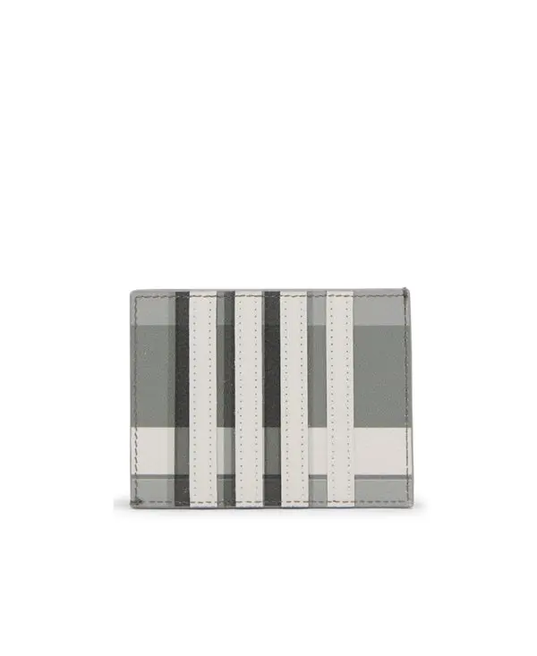 Thom Browne Logo-tag Check-pattern Cardholder - Black
