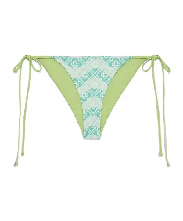 Casablanca Wavy Monogram Bikini Bottom - Green