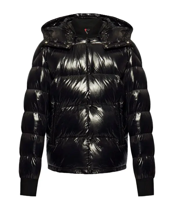 Moncler Maljasset Logo Patch Hooded Down Jacket