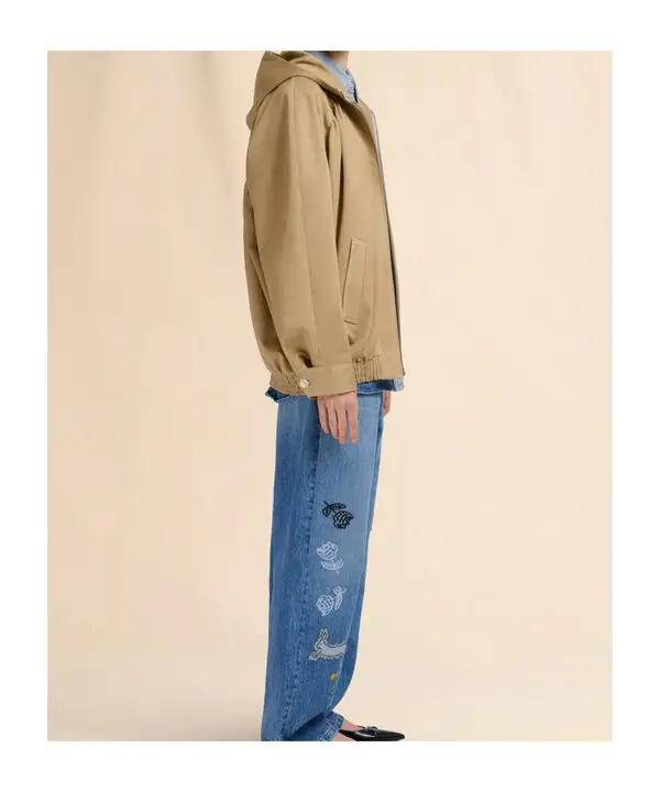 Marni Embroidered Logo Zip-up Bomber Jacket