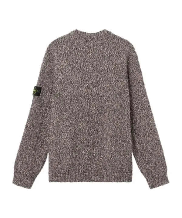 Stone Island Textured Crew Neck Knitted Sweater - Oleander