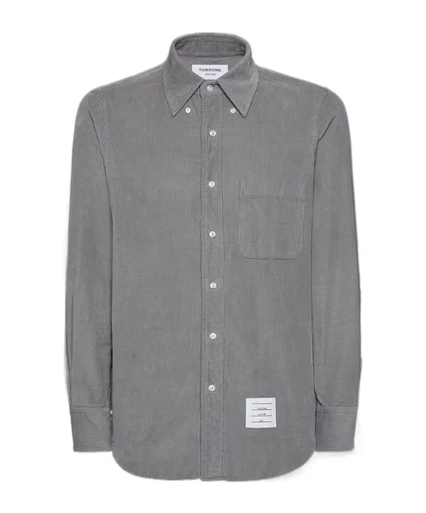 Thom Browne Logo-patch Corduroy Shirt