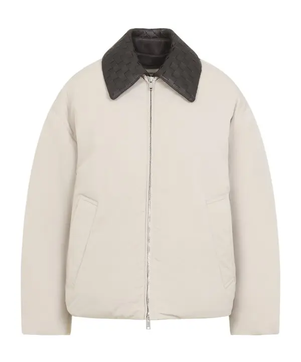 Bottega Veneta Zip-up Down Jacket - White