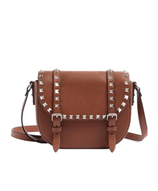 Valentino Garavani Rockstud Messenger Bag - Brown