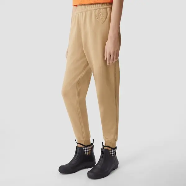 Burberry Logo Patch Cotton Track Pants