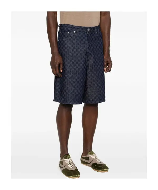 Dries Van Noten Denim Shorts With Belt Loops