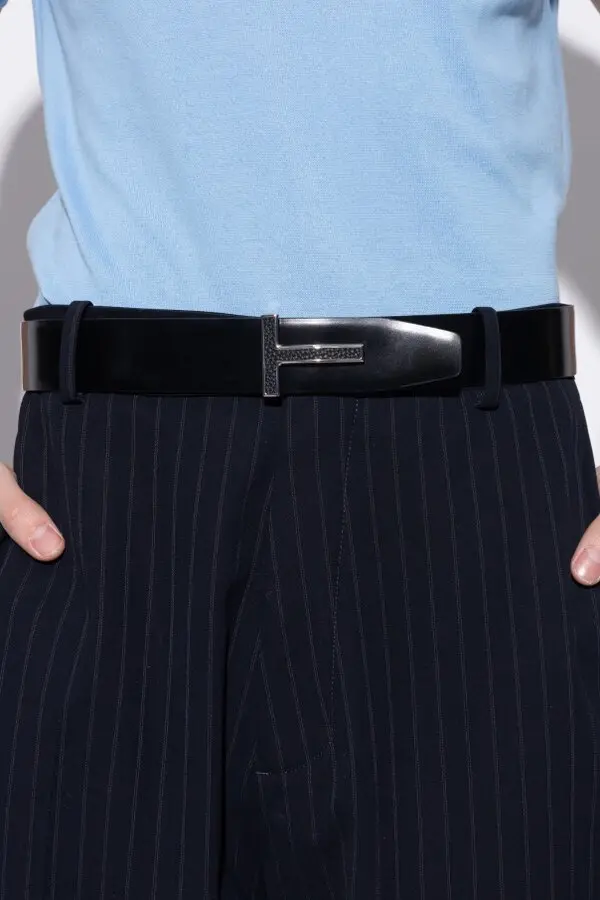 TOM FORD T-buckle Belt - Black