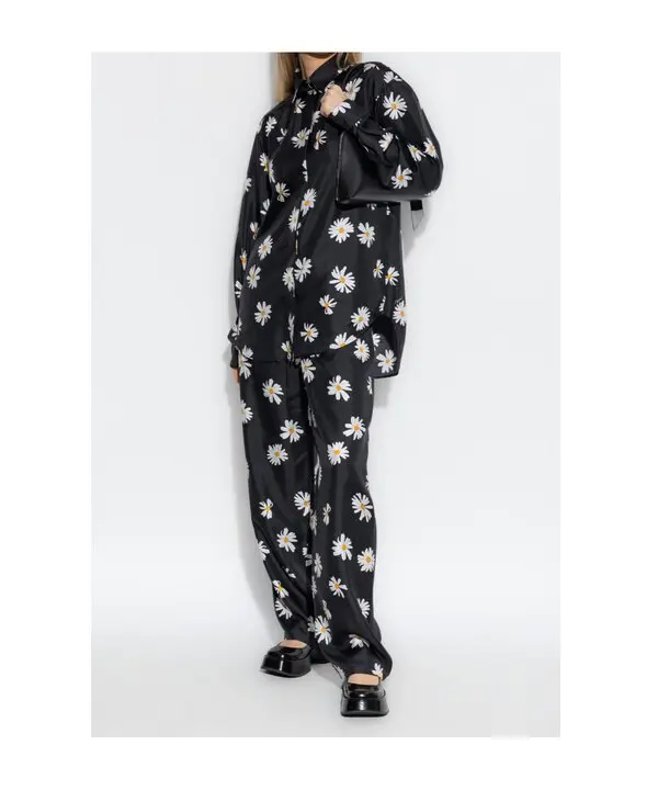 Moschino Allover Daisy Print Long Sleeve Shirt