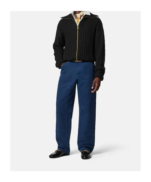 Versace Medusa Zip-up Knitted Cardigan
