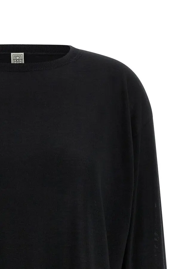 TOTEME Round Neck Long Sleeve Sweater