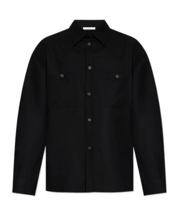 Givenchy Couture Seam Overshirt In Flannel - Black