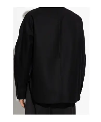 Givenchy Couture Seam Overshirt In Flannel - Black