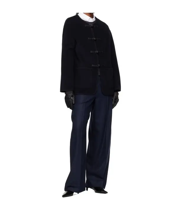 RÓHE Long Sleeve Casual Jacket - Navy Blue