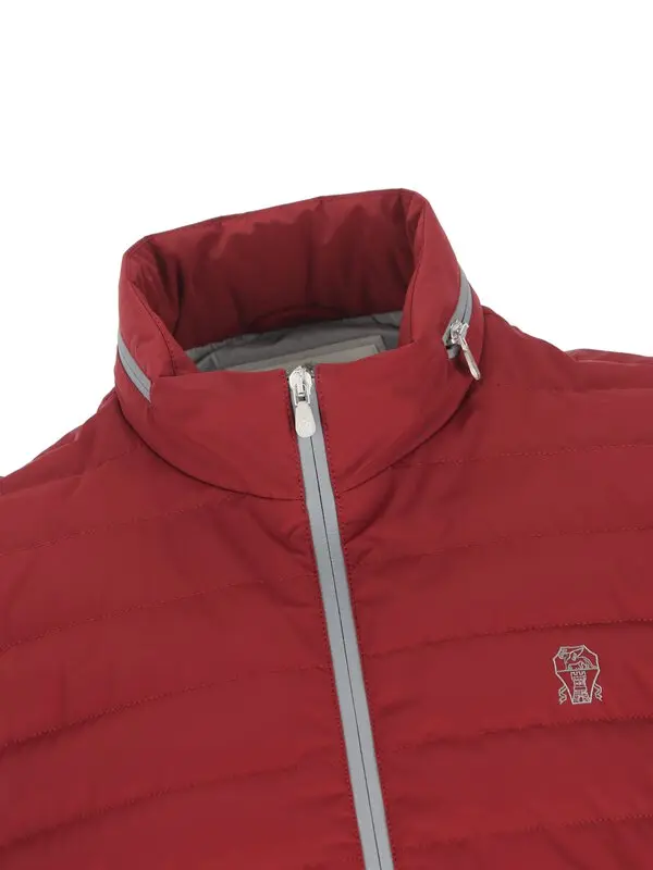 Brunello Cucinelli Quilted Zip-up Gilet - Red