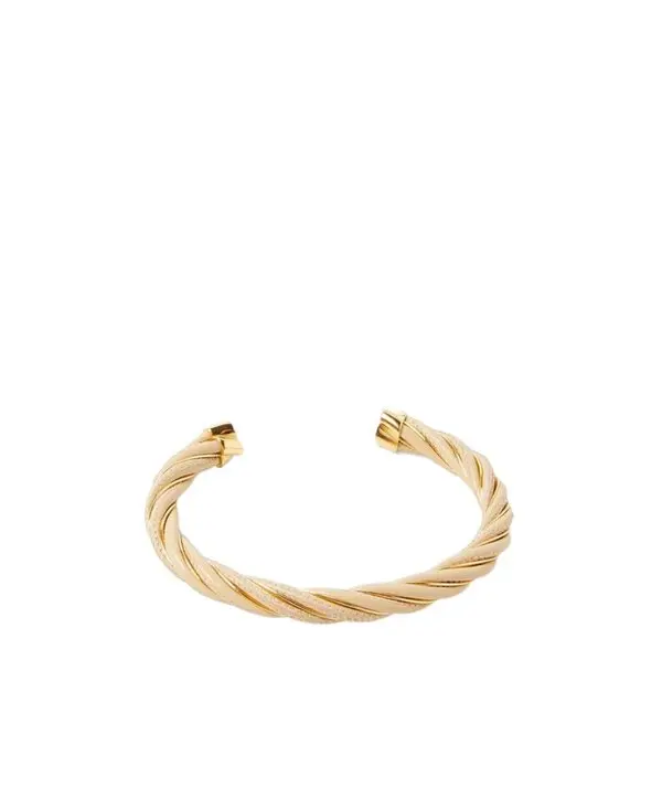 Bottega Veneta Twisted Cuff Bracelet - Yellow