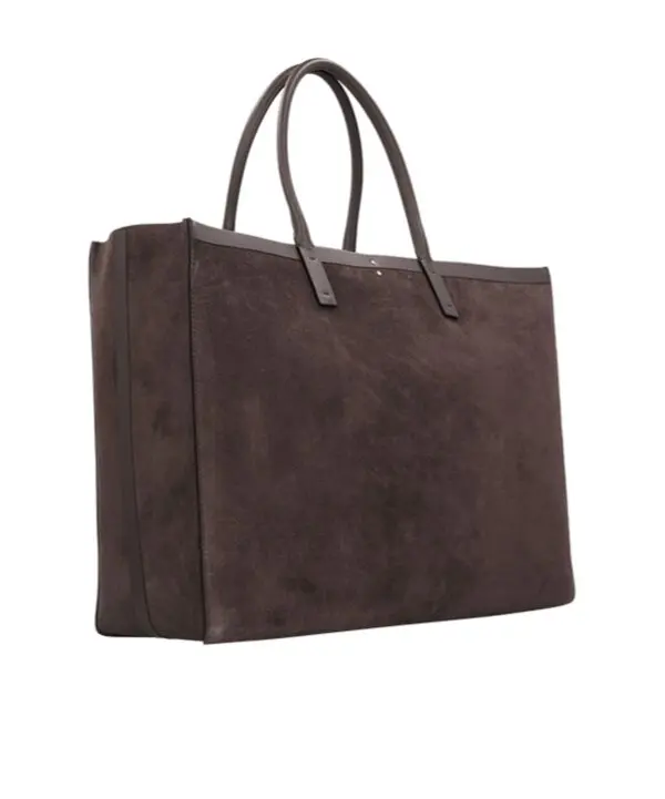 Valentino Garavani Vlogo Suede Tote Bag - Black