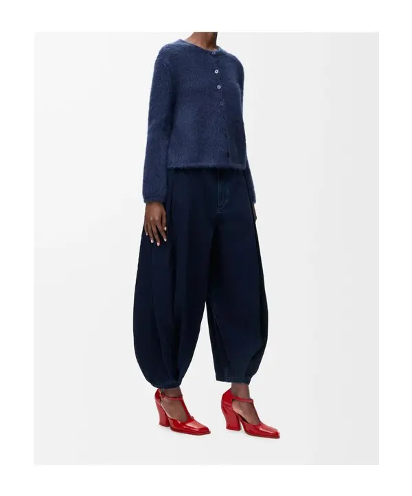 Loewe Embroidered Buttoned Cardigan - Navy Blue