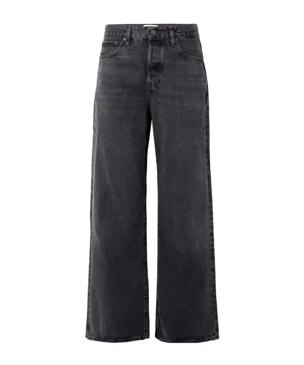 FRAME Loose-fitting Wide-leg Jeans - Black