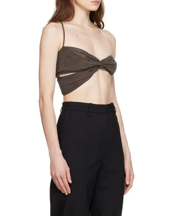 Jacquemus Asymmetrical Twisted Tube Top