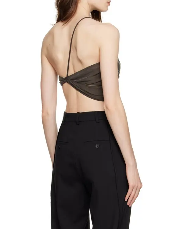 Jacquemus Asymmetrical Twisted Tube Top