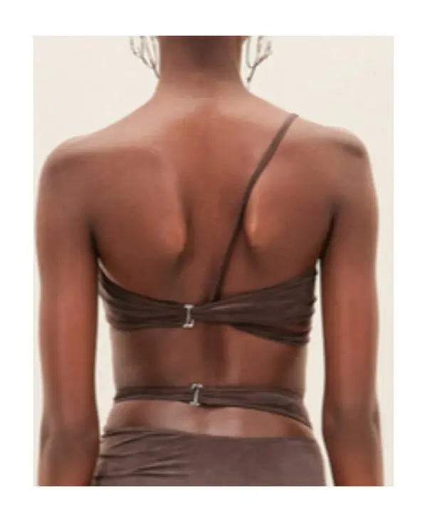 Jacquemus Asymmetrical Twisted Tube Top