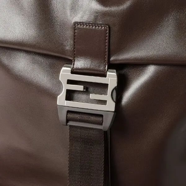Fendi Flux Ff Buckle Backpack - Brown