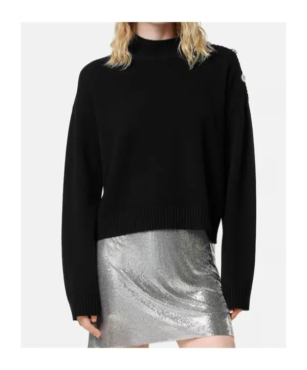 Versace Knitted Jumper With Medusa Hardware - Black