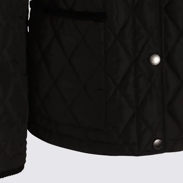 Burberry Quilted Long Sleeve Jacket With Check Lining